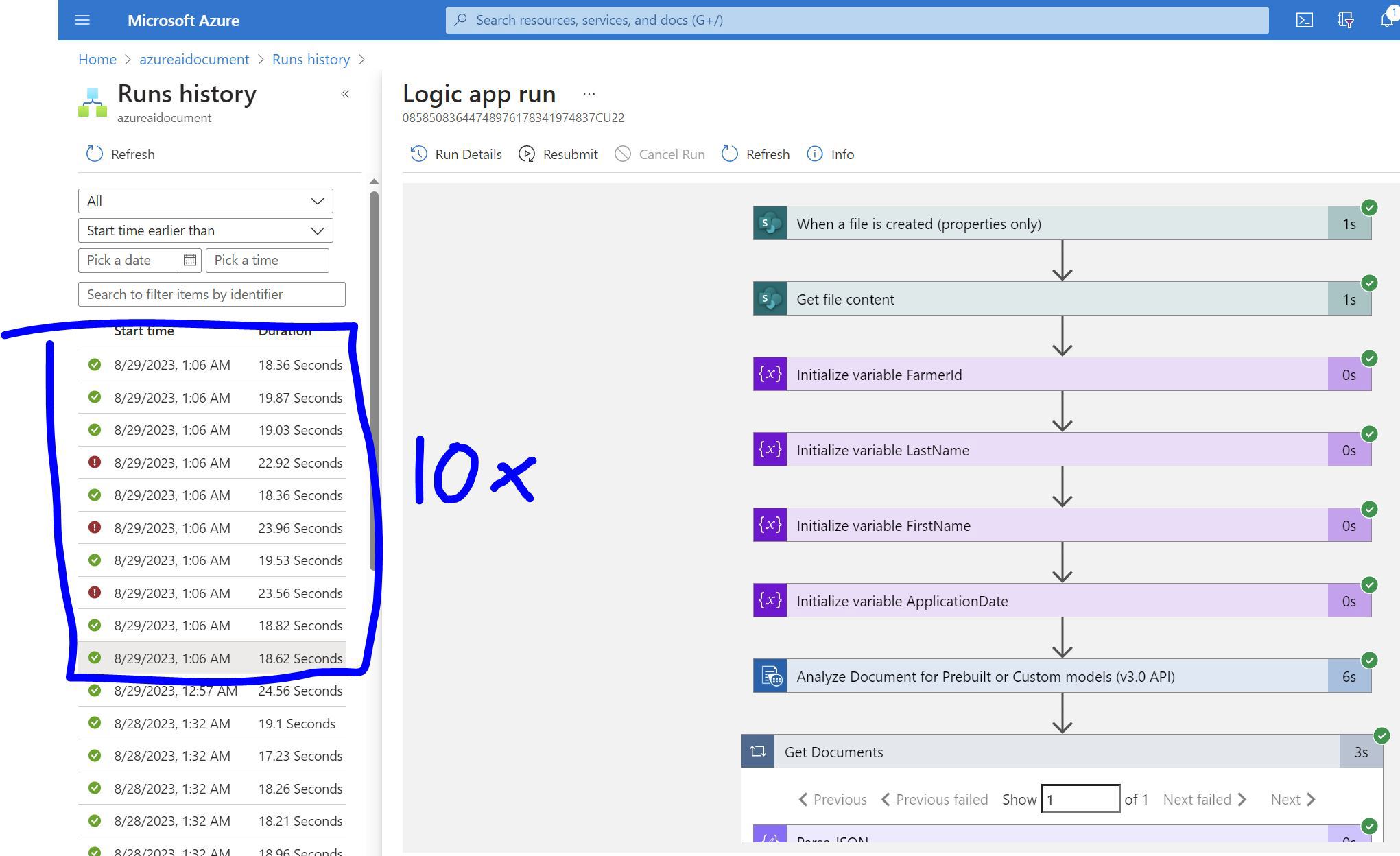 Azure Form Recognizer billing me double the execution - Microsoft Q&A