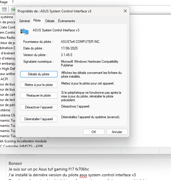 asus sytem control interface v3 - Microsoft Q&A