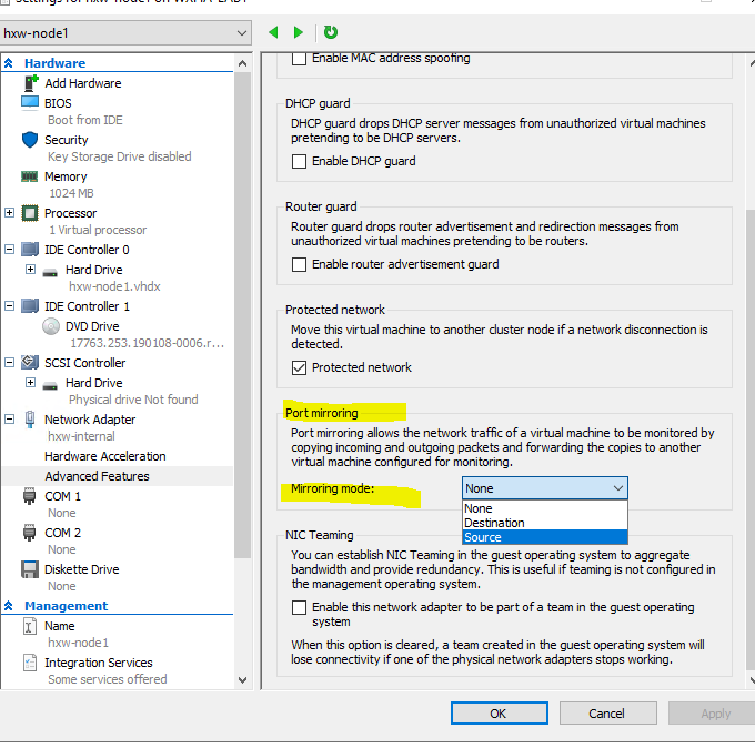 HyperV - Server 2016 Standard - Enable Microsoft NDIS Capture - The ...