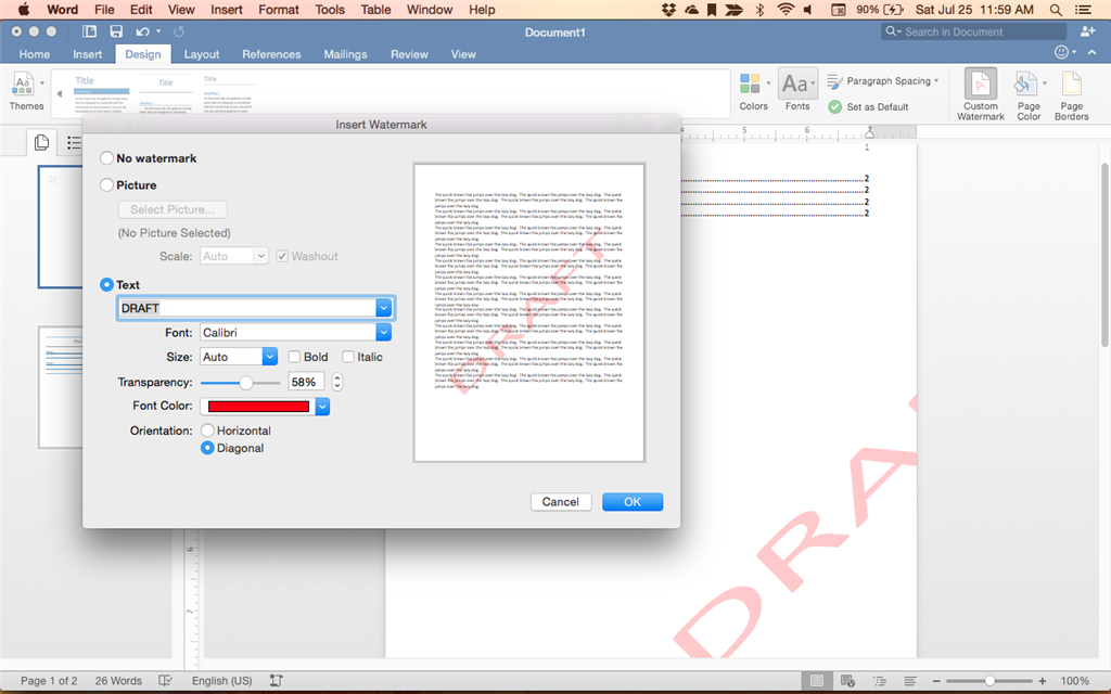 Watermarks not centered on page - Microsoft Q&A