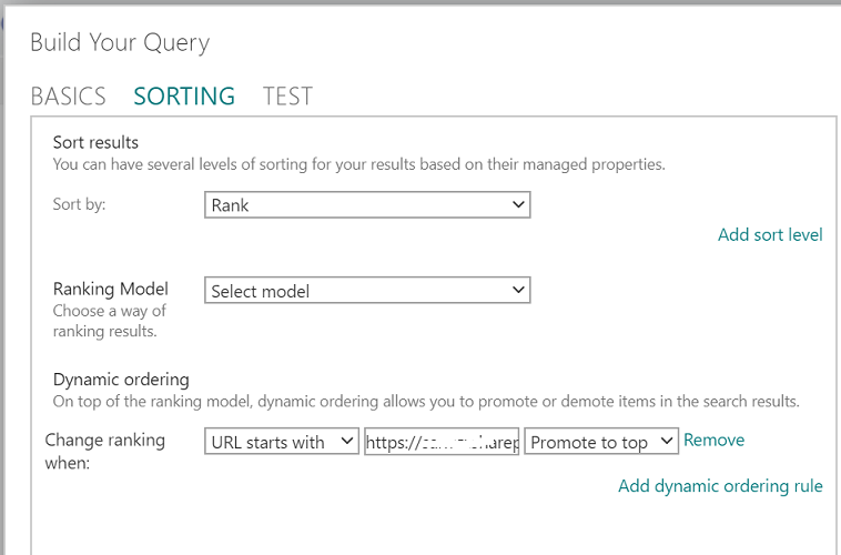 Sharepoint Online Kql Builder Sorting Promote To Top First Based On Url Contains And Then Show 8246