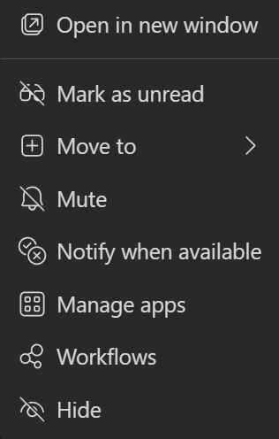 Is there a way to delete entire chats in the New Teams Update November ...
