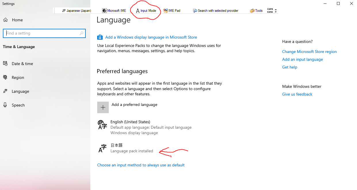 Unable to type Hiragana input using Japanese IME language - Microsoft Q&A
