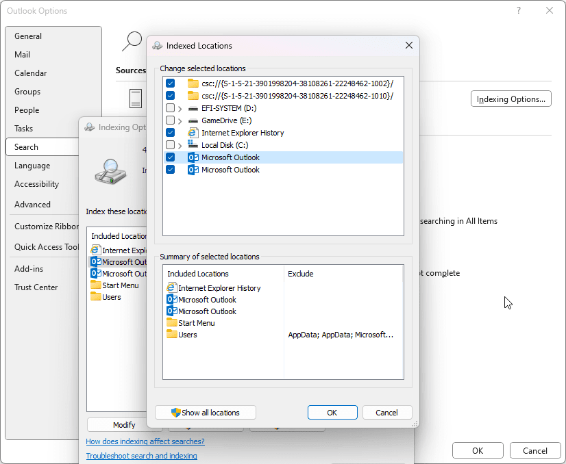 Can't Search in Shared Mailbox. Error: Your request can't be completed ...