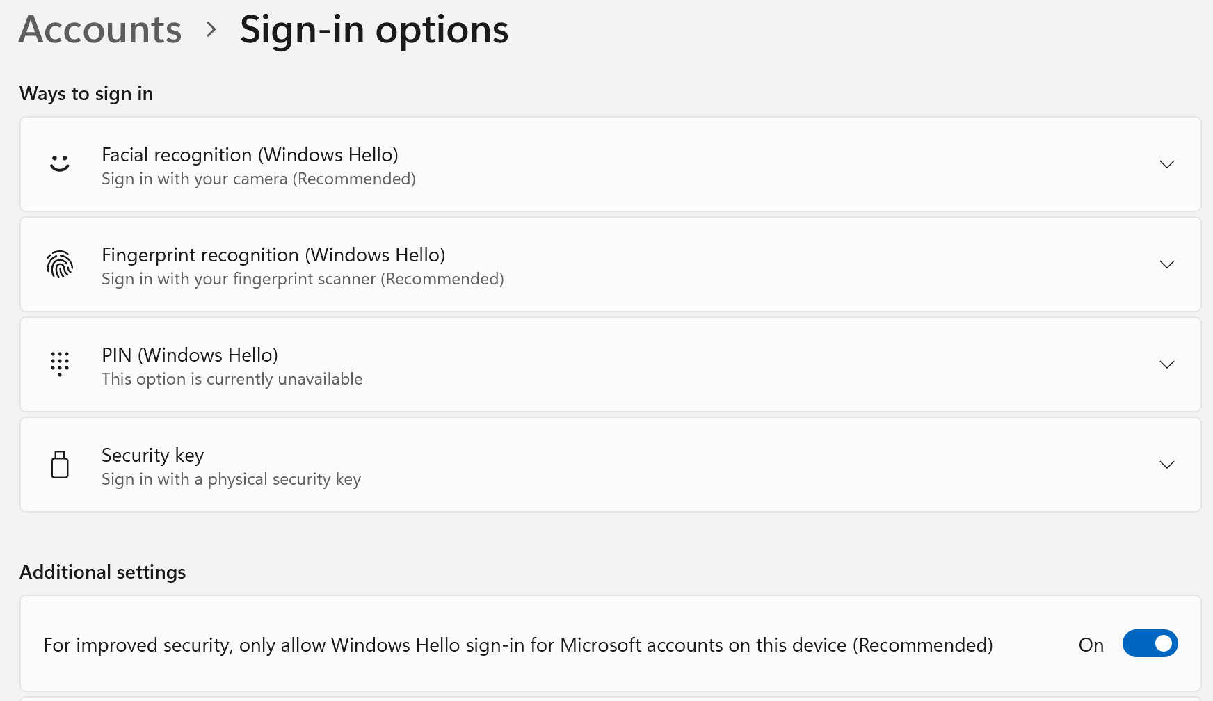disable windows hello at login - Microsoft Q&A