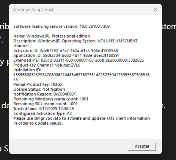 solucionar la activacion de windows 0x8007232B - Microsoft Q&A