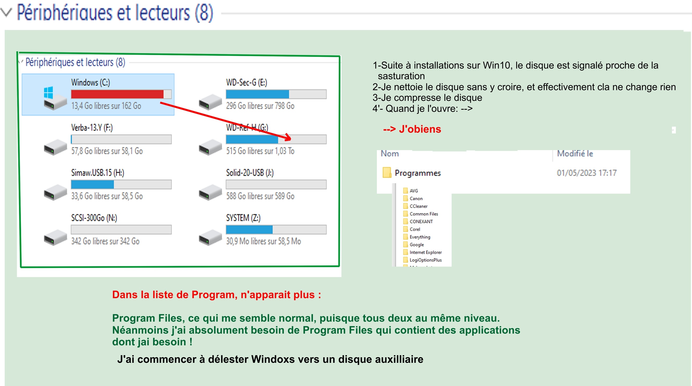 Retrouver "Program/files" - Microsoft Q&A