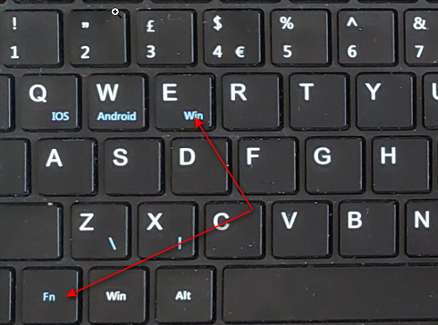 My Arteck HB192 bluetooth keyboard changes key configuration on a particular computer ...