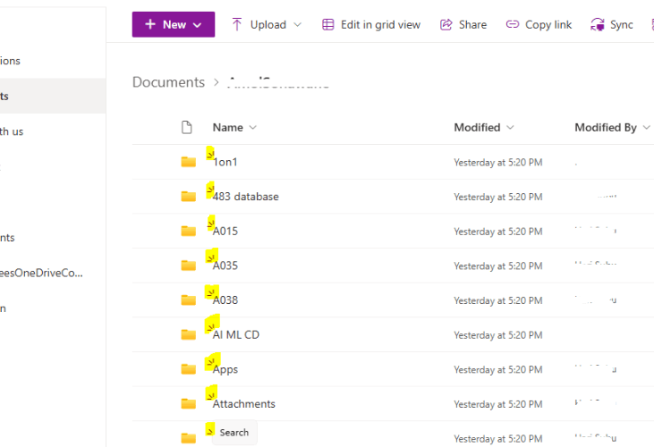 What does the mark on the folder in Sharepoint means - Microsoft Q&A