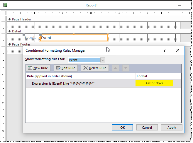 Changing the backcolor of a textbox when a report prints - Microsoft Q&A