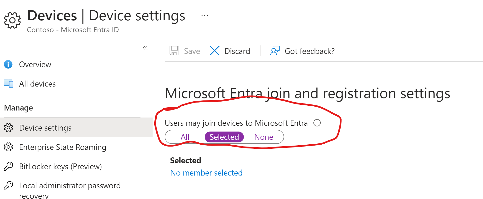 Allow only specific users to register Entra ID devices - Microsoft Q&A