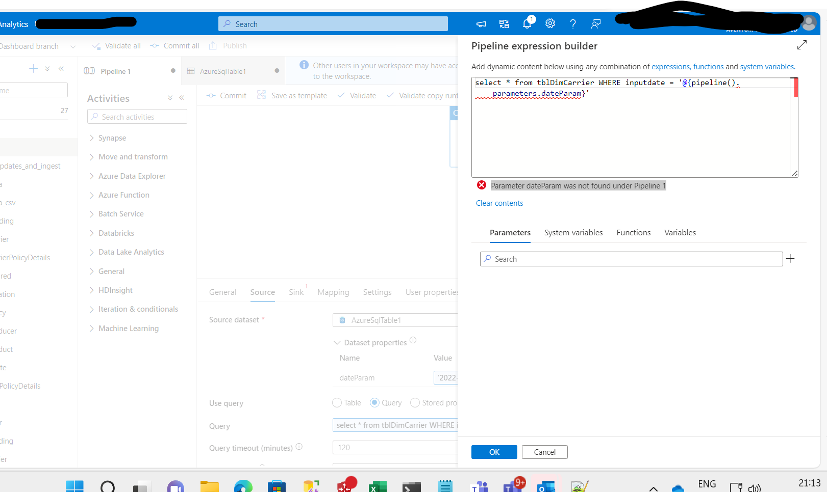 Variable Adf Microsoft Qanda 