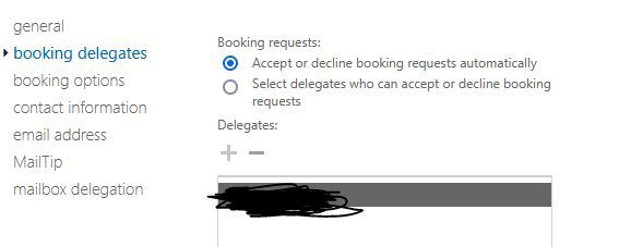 Booking delegates - Microsoft Q&A