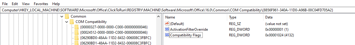When using Active X controls, a message that the object cannot be ...