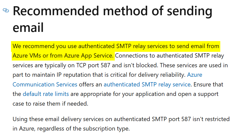 How can I request Azure to unblock outbound SMTP port 25 for my VM that ...