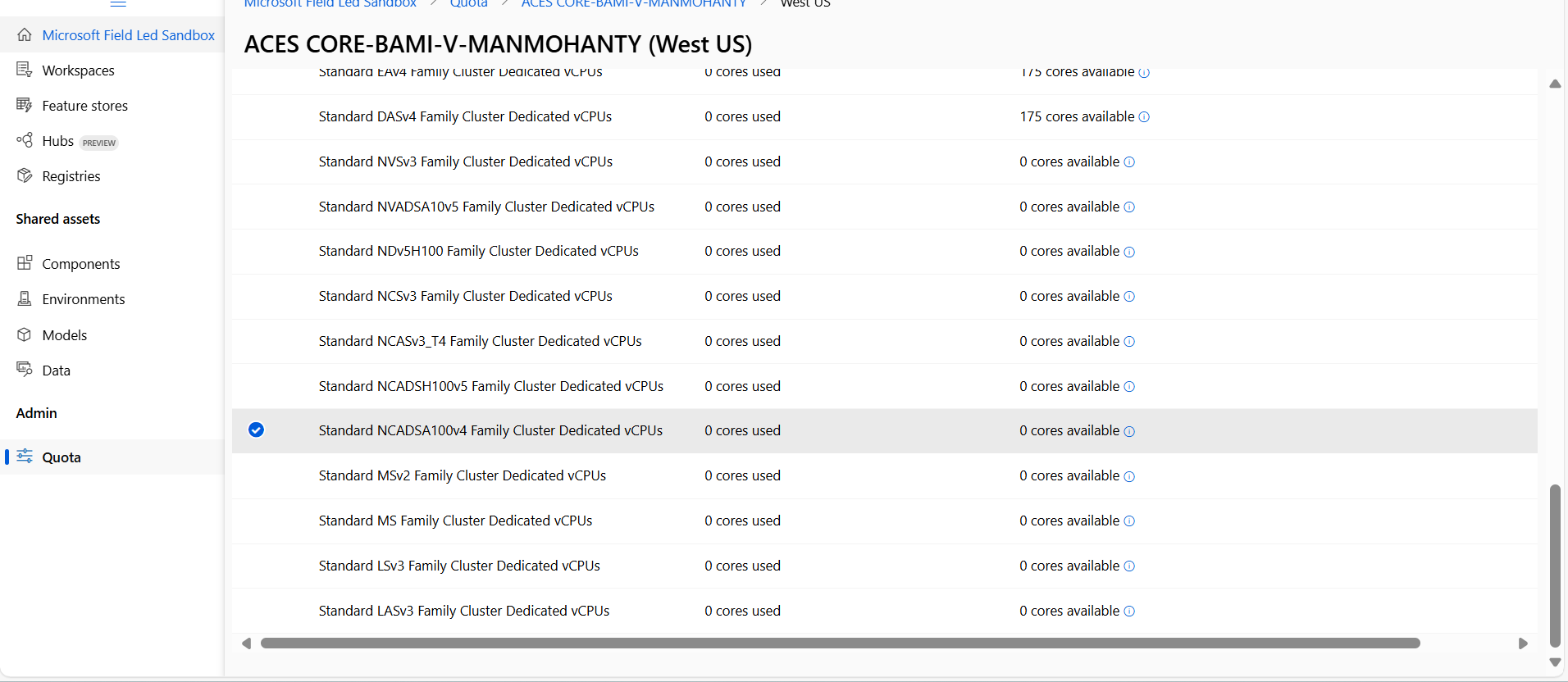 Deploy AI Model - No Quota message - Microsoft Q&A