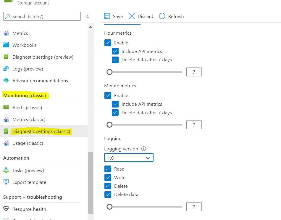 Audit Log for Azure Storage account.? - Microsoft Q&A