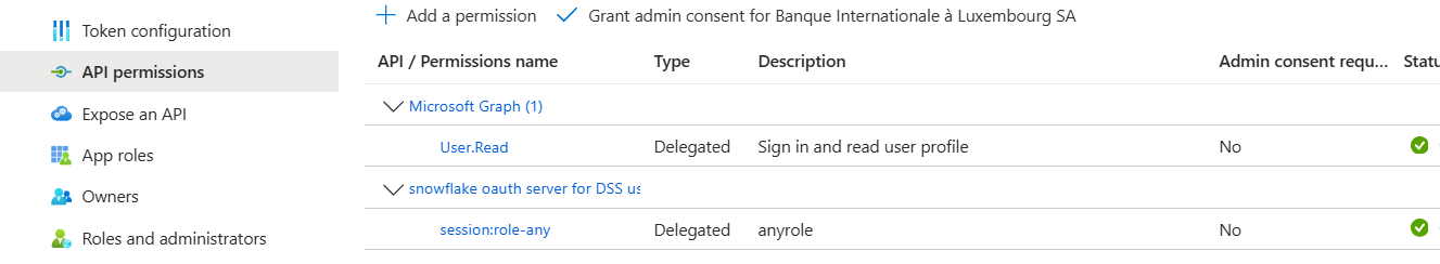 Dataiku - Snowflake Entra ID authentication: The application asked for scope that doesn't exist ...