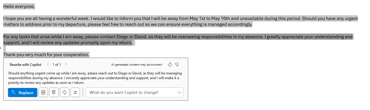 Copilot Rewrite Feature not working in Classic Outlook - Microsoft Q&A