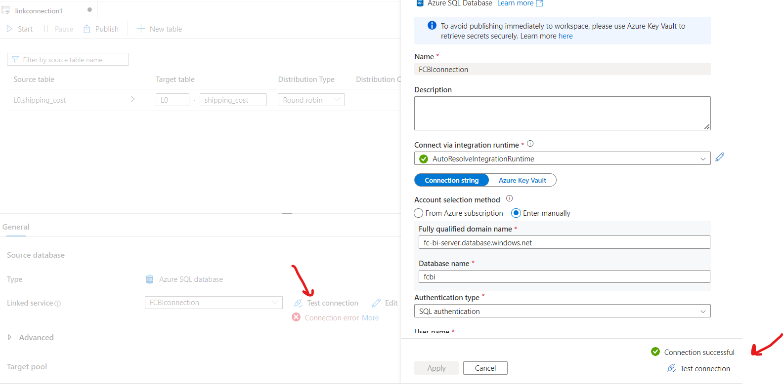 Issue with Synapse Link connection (properly set services) due to ...