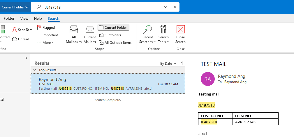 Search Function In Microsoft Outlook (Wildcard Search) - Microsoft Q&A
