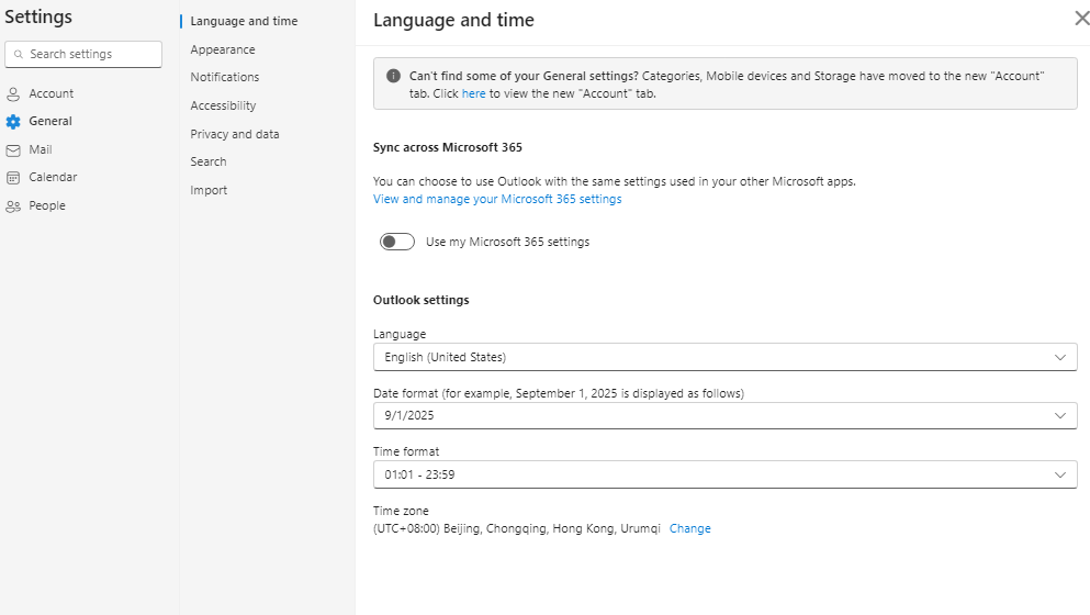 Inbox appearing in English and French - Microsoft Q&A
