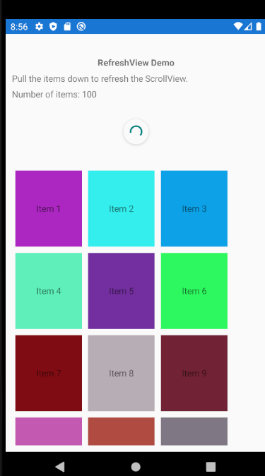 Move Scrollview together with the RefreshView layout indicator (like Instagram pull to refresh ...