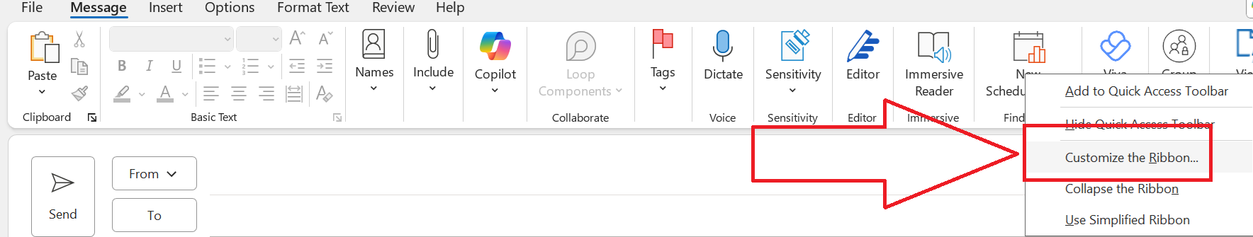 The button to access "My Templates" has disappeared from the ribbon ...