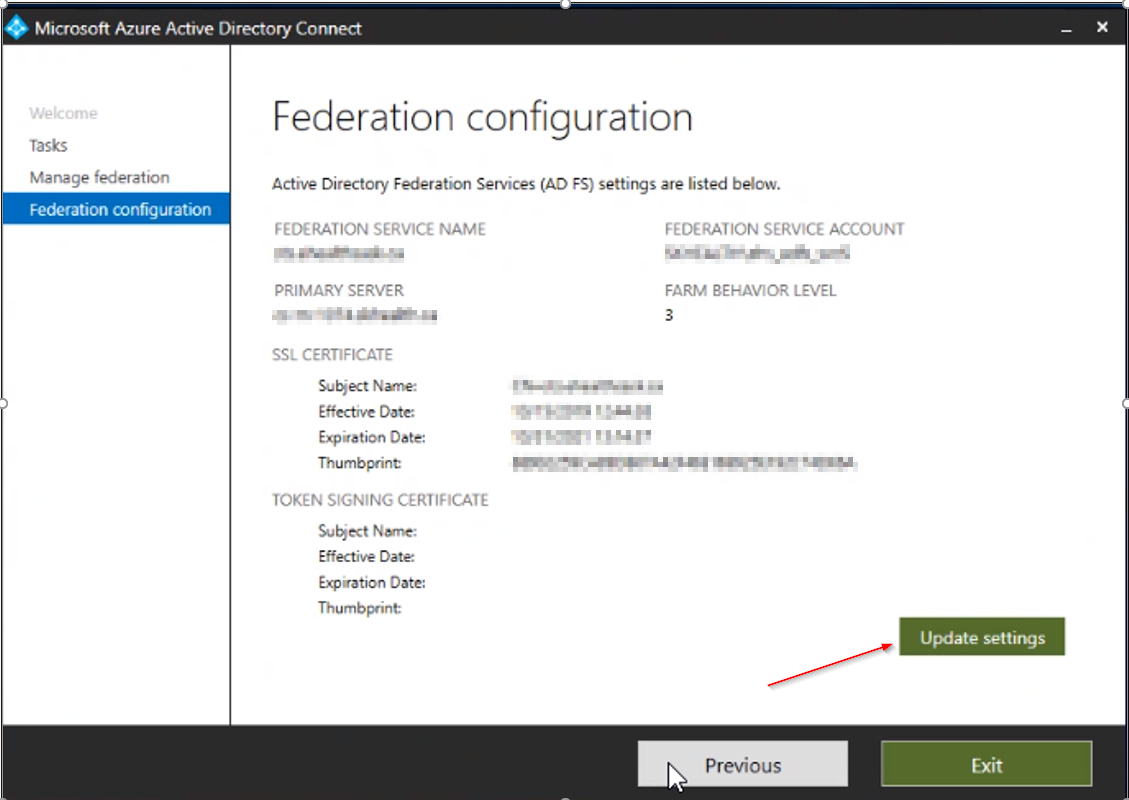 AADC Federation Configuration Update Setting button - Microsoft Q&A AADC Federation Configuration Update Setting button - Microsoft Q&A
