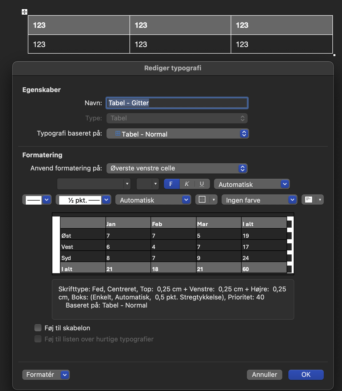 Table Typography Does Not Apple to First Cell in Header Row for Word ...