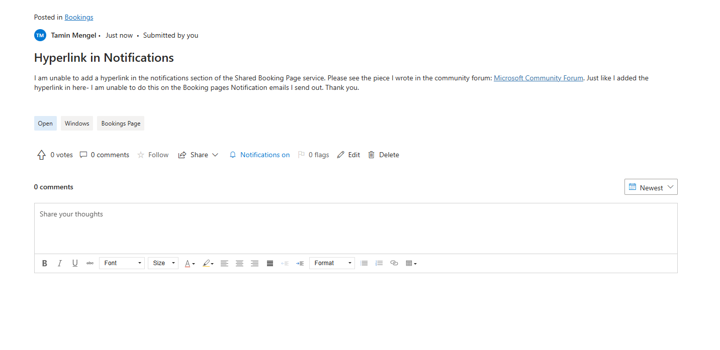 Shared Booking Page within Booking App issues with Saving Email ...