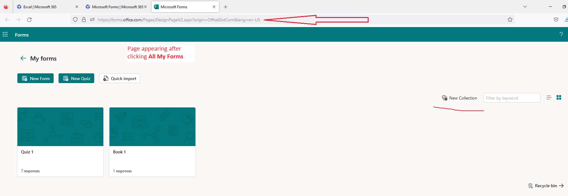 Where did the Collection button go in Microsoft Forms? - Microsoft Q&A