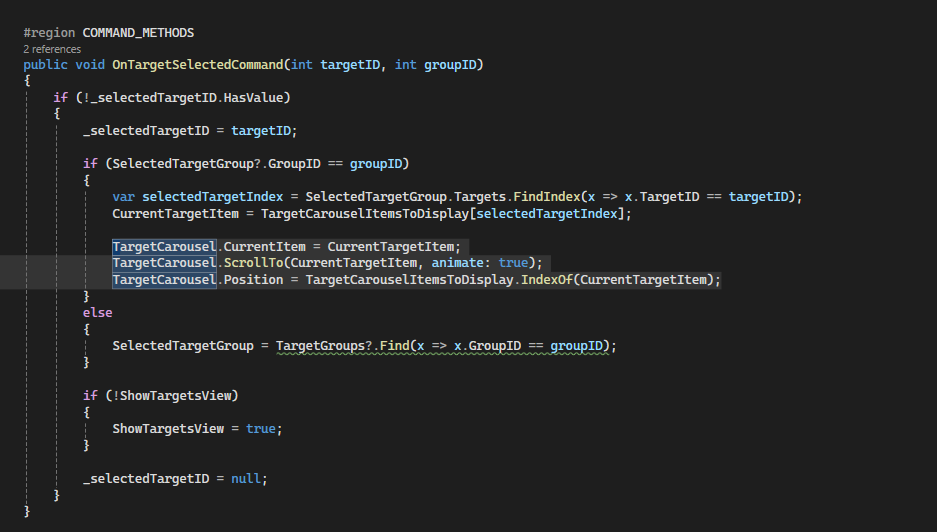 How do I fix an issue with content not showing inside of a carousel view item after a swipe ...