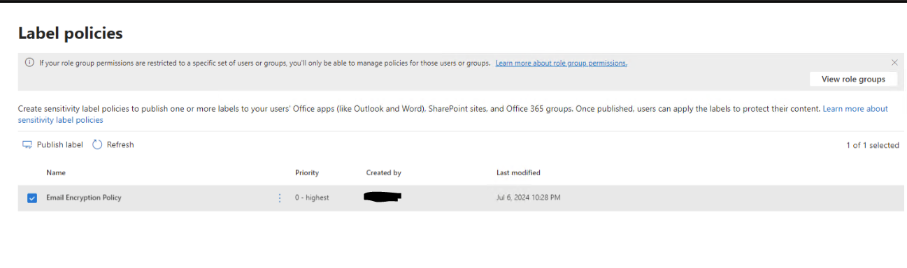 Encrypted Email Messages on Outlook with Policy Label Applied ...