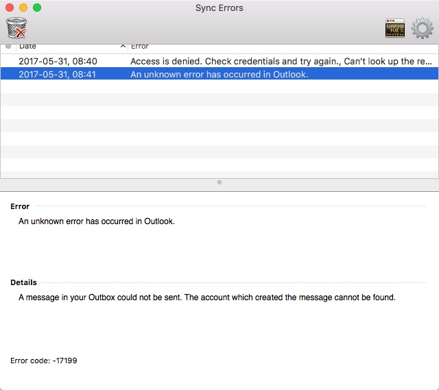 Error 19999 when trying to accept/decline meeting invitation for ...