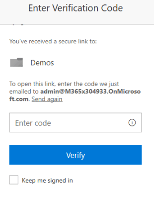 A shared folder on Onedrive requires authenticator code. The microsoft ...