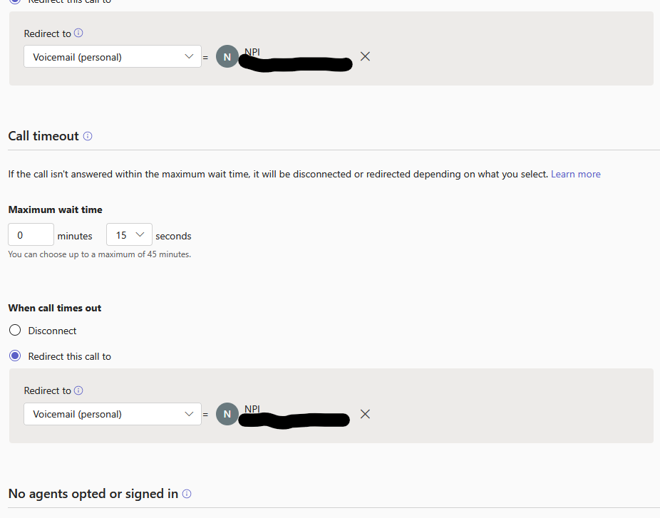 Call Queue call timeout goes to person instead of voicemail (personal ... Call Queue call timeout goes to person instead of voicemail (personal ...