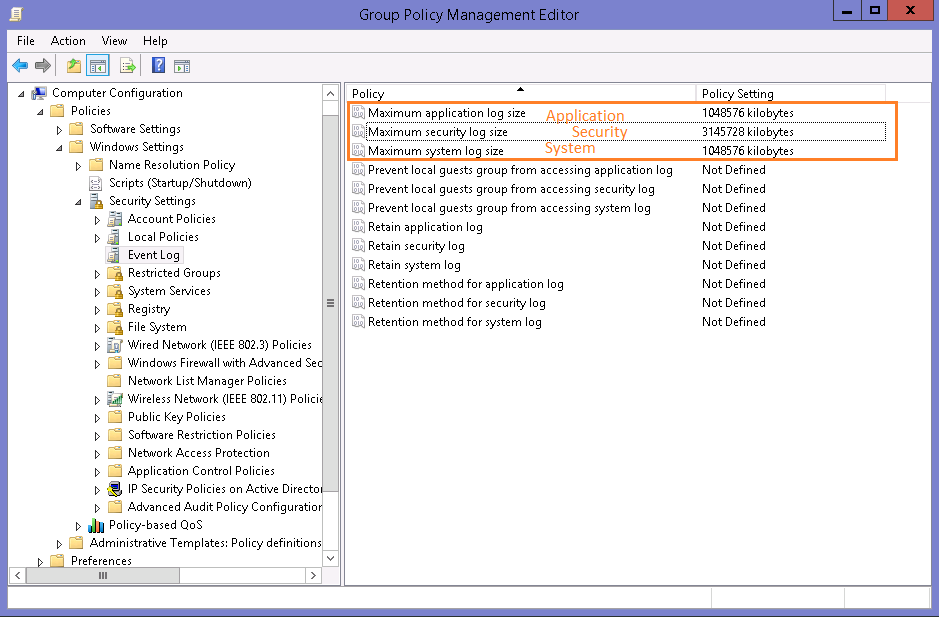 Size Of The Event Viewer Logs Microsoft Qanda