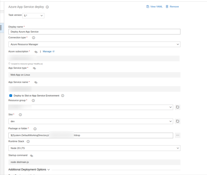 Issue Upgrading Node.js from 18 to 20 on Azure App Service with CI/CD Pipeline - Microsoft Q&A