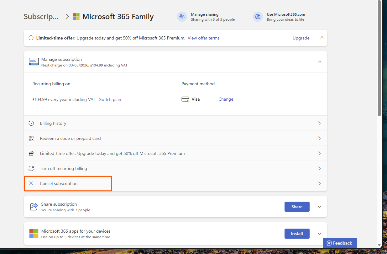 Help me cancel my Microsoft subscription - Microsoft Q&A