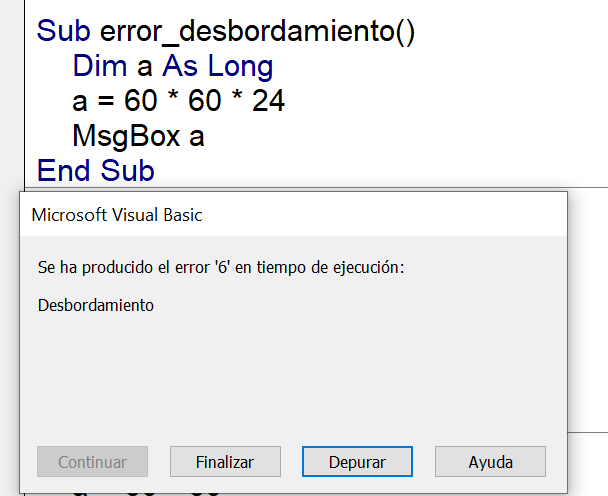 Error desbordamiento Excel - Microsoft Q&A