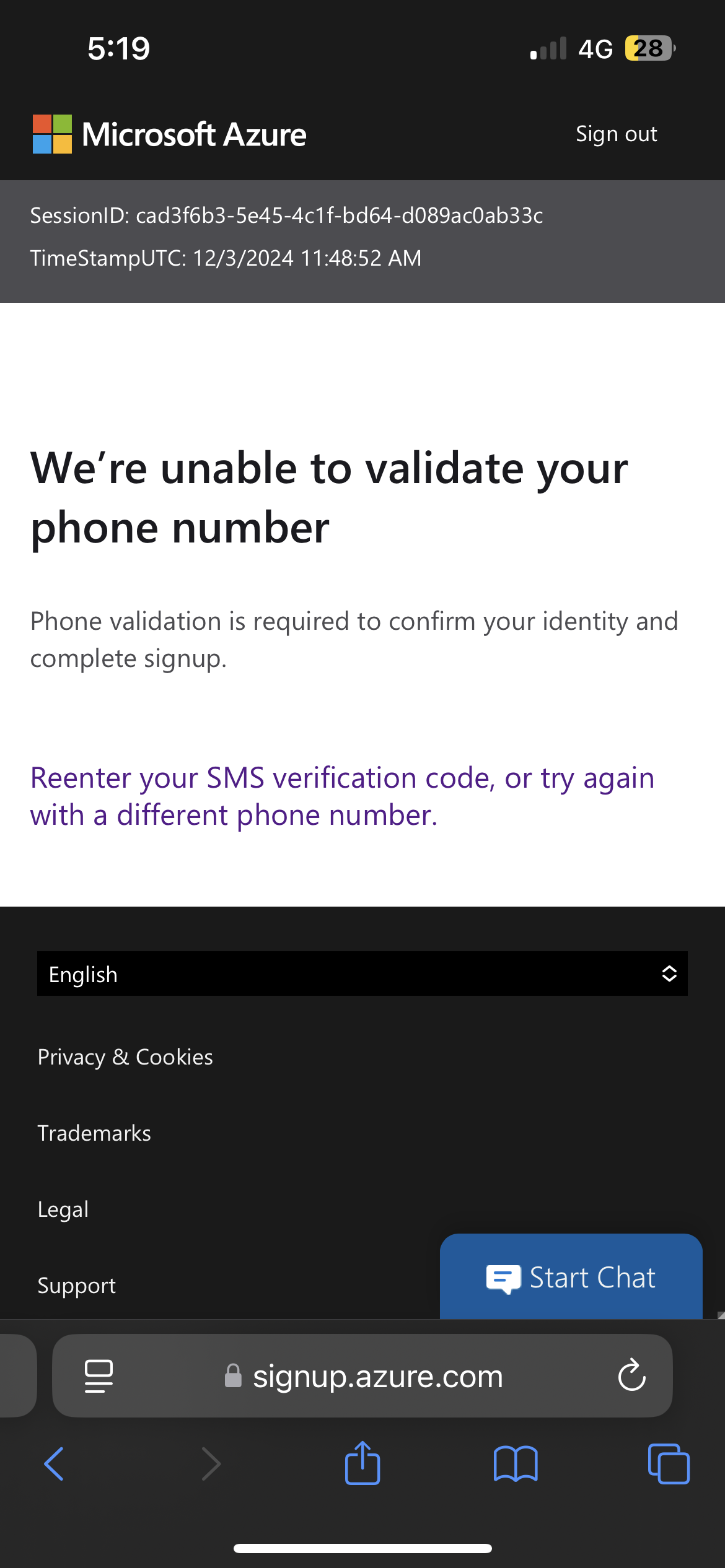 We’re unable to validate your phone number - Microsoft Q&A