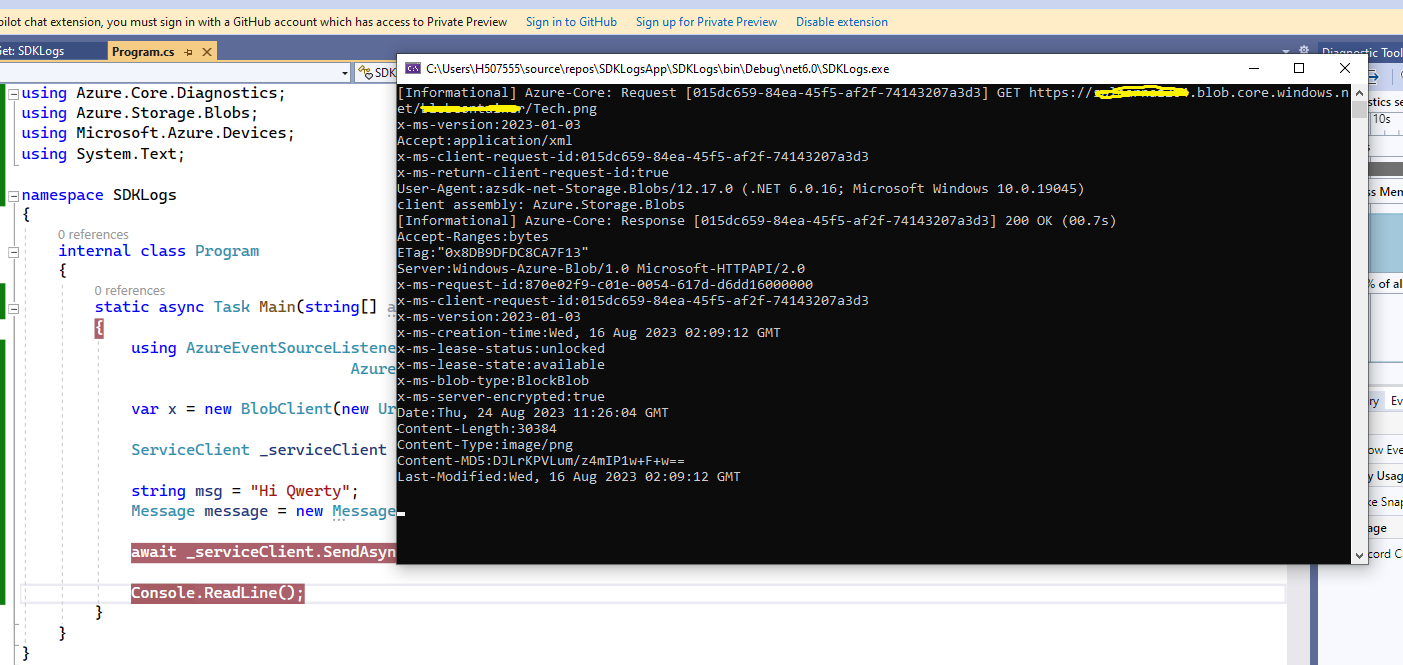 Unable to get azure sdk logs to console for "Microsoft.Azure.Devices" package - Microsoft Q&A