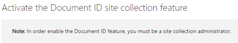 Enable Document ID - Microsoft Q&A