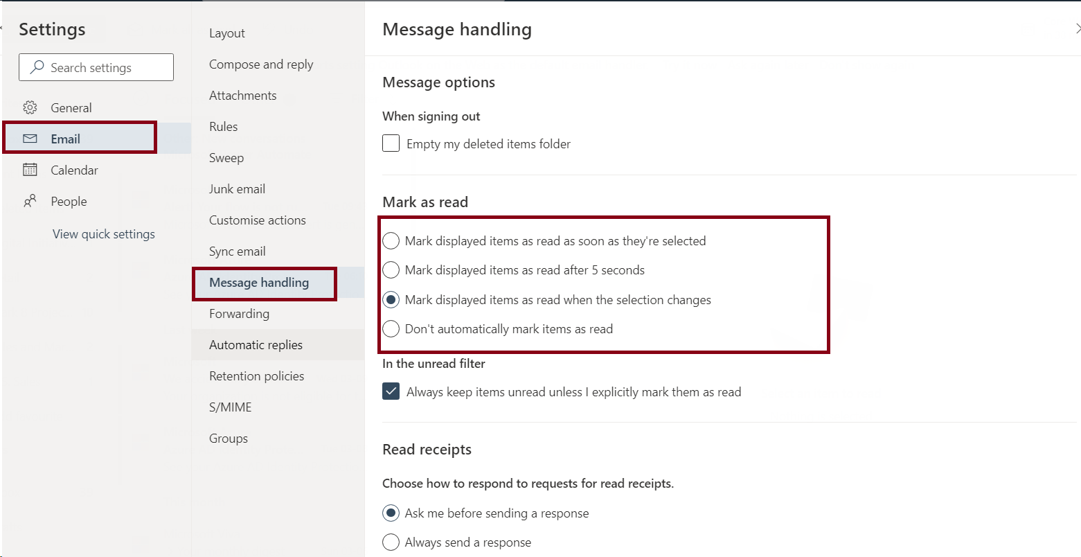 Microsoft Office 2021 Outlook marking all incoming email as read ...