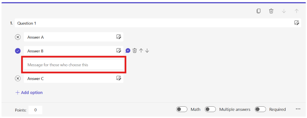 Microsoft Forms add an answer to a choice question - Microsoft Q&A
