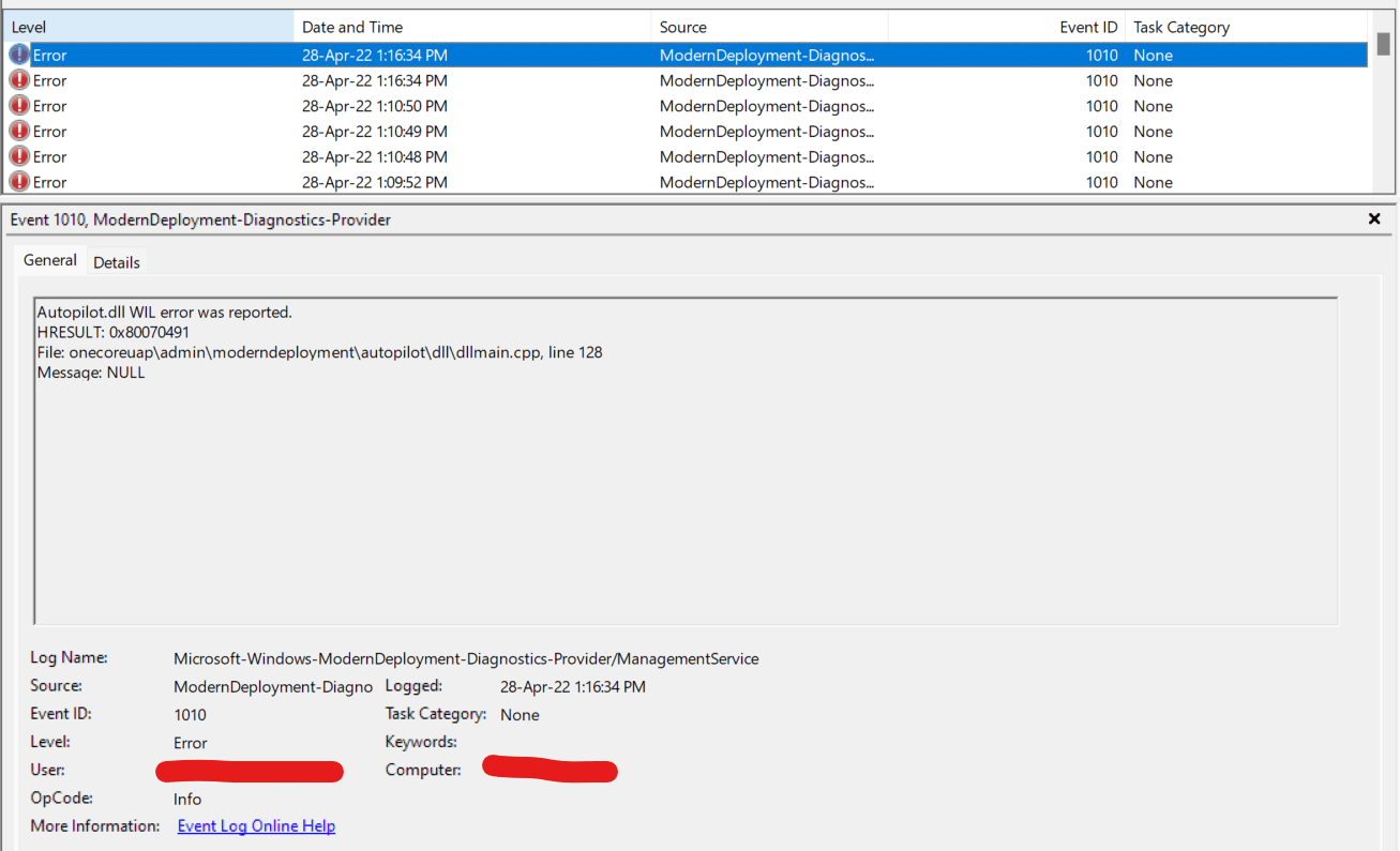 Many persistent errors in Event Viewer after Windows 11 build 22598.ni ...