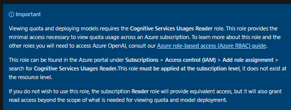 Can't deploy Azure Open AI models due "No quota is available for this deployment. You can ...