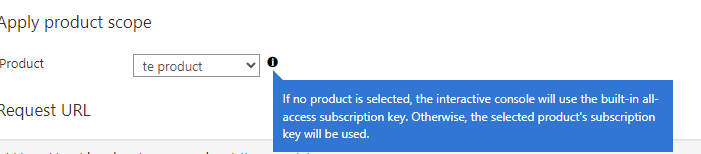 unpublished syntax Ocp-Apim-Subscription-Key subkey;product=productname ...