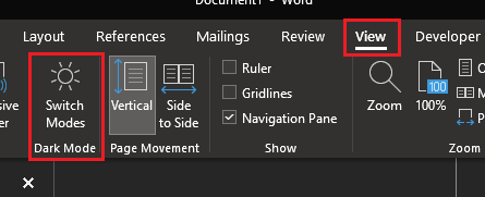 Office 365 : Dark mode toggle button not available - Microsoft Q&A